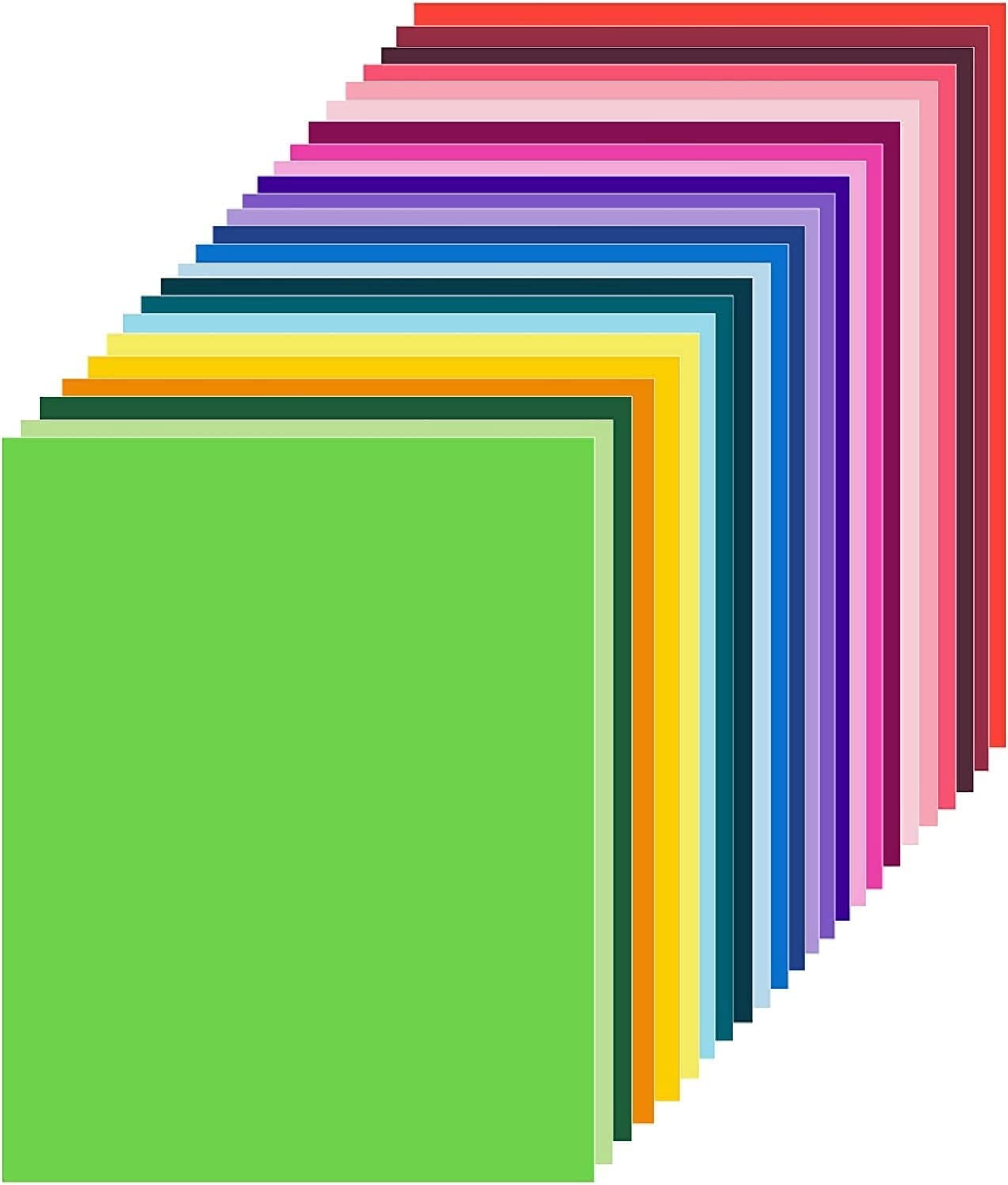 200 Colored Cardstock Paper,Colorful Card Stock 250 GSM Heavy Weight ...