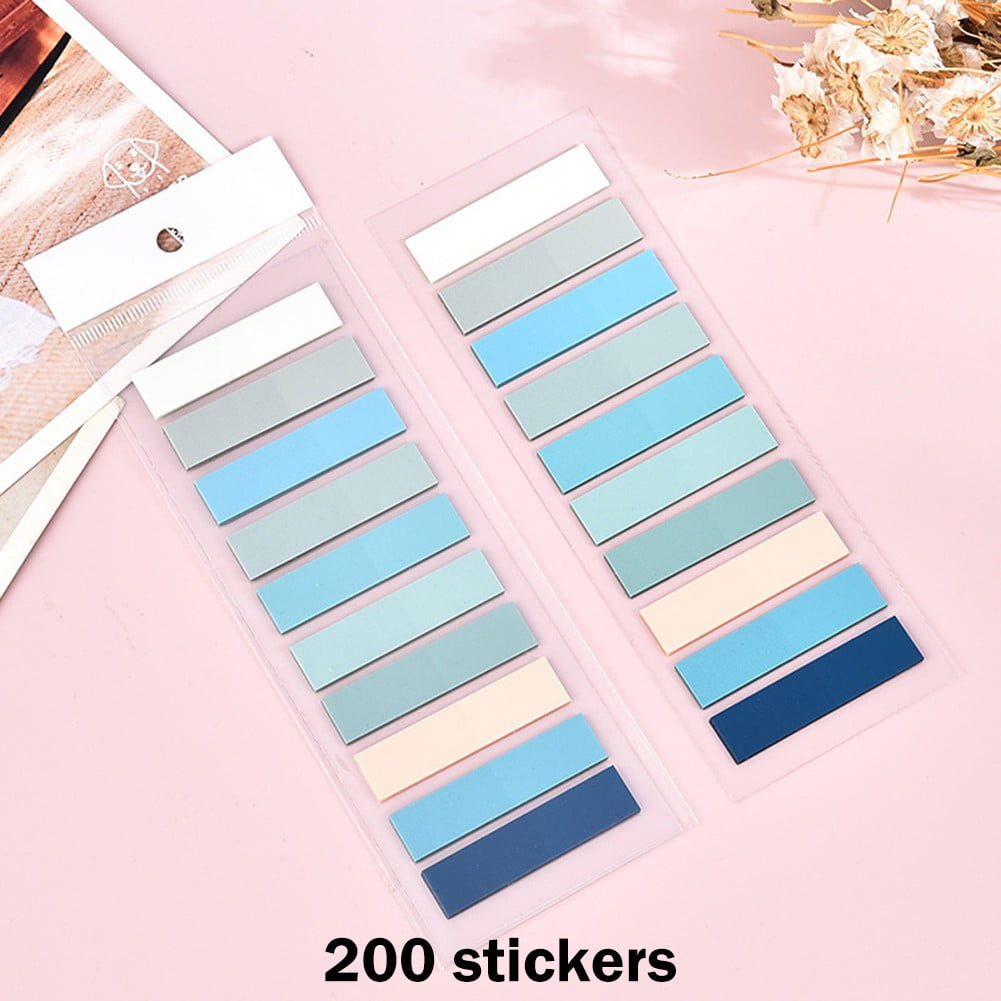 200 Colorful Transparent Sticky Notes Book Marker Stickers Tabs B ...