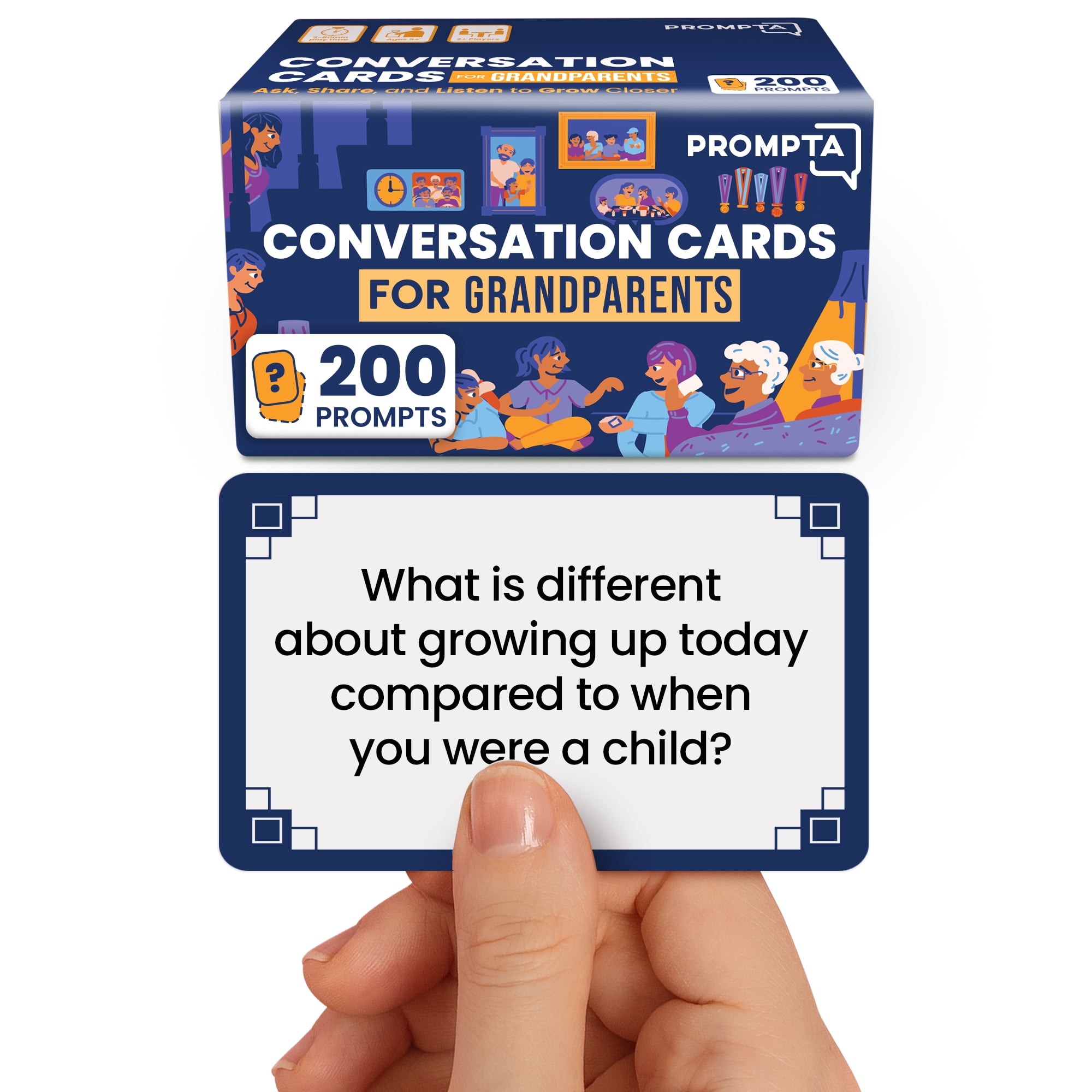 Prompta, 200 Conversation Starters for Grandparents, Family Games and ...