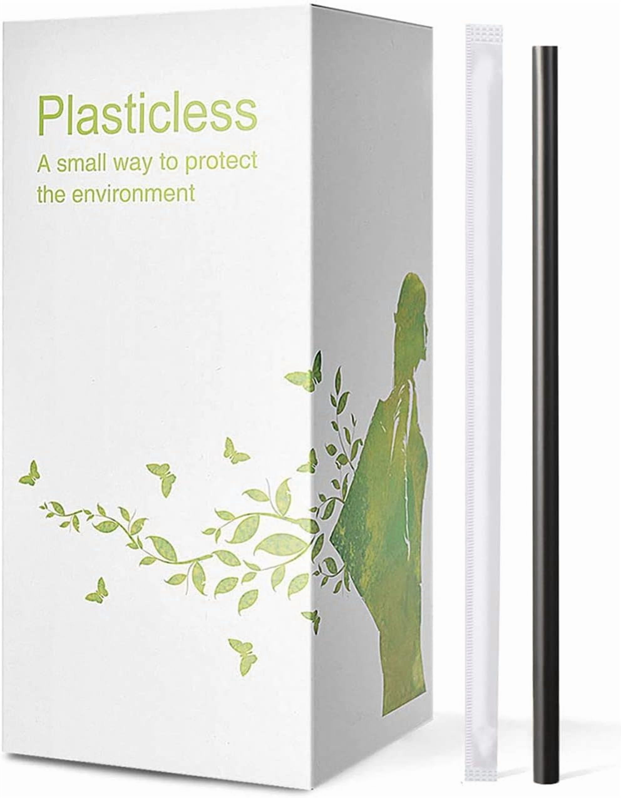 200 Count 100% Individually Wrapped Compostable PLA Straws ...