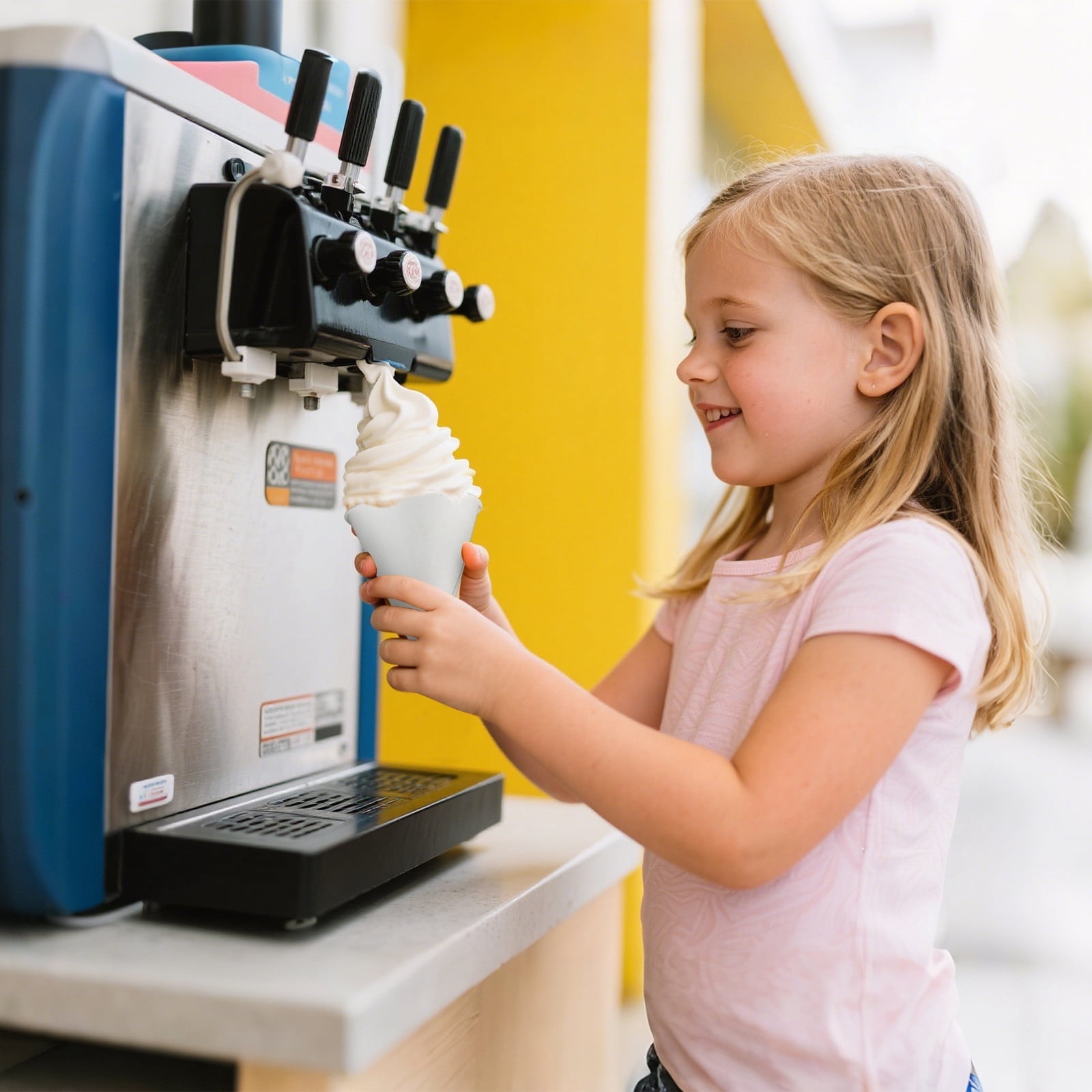 200 Count 4.5oz Conical Paper Cups for Ice Cream, Beverages, Slushies ...