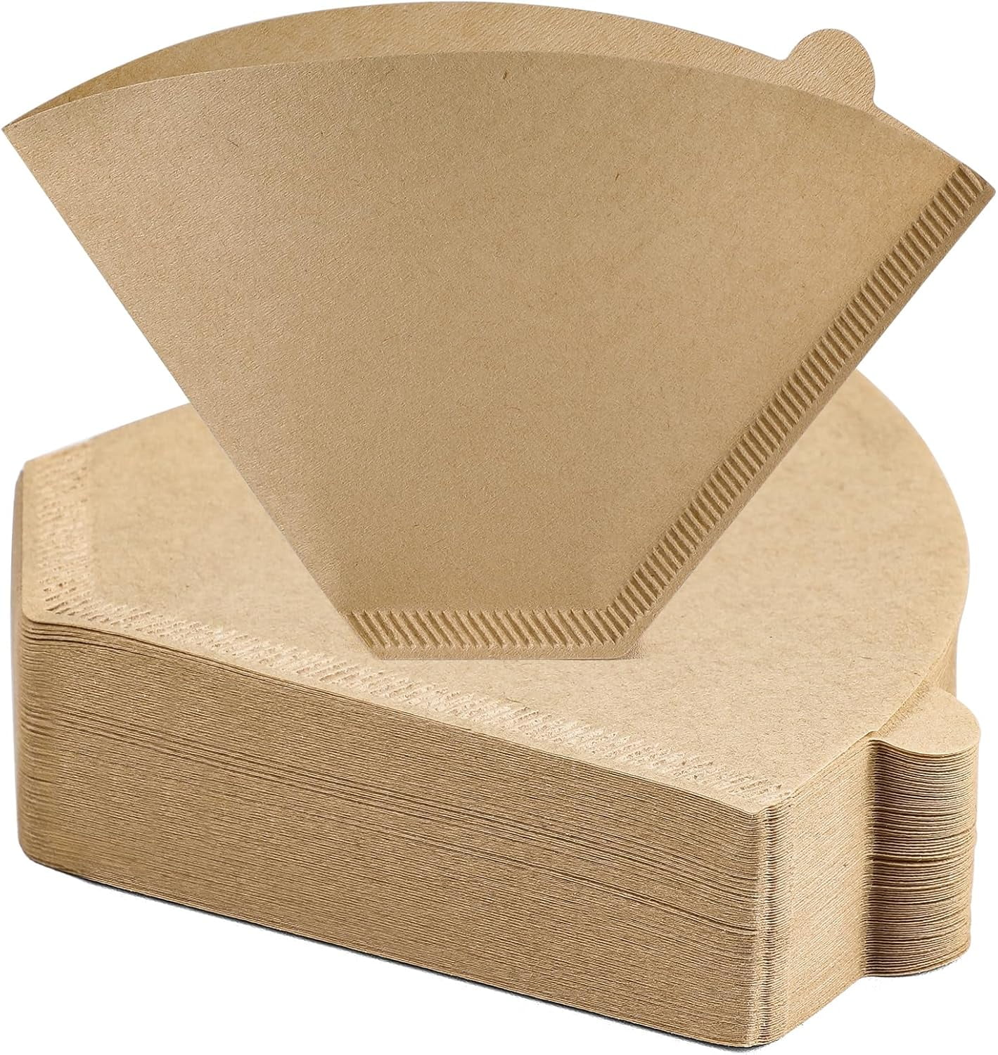 200 Count #4 Cone Coffee Filters 8-12 Cup, Unbleached Natural Paper ...