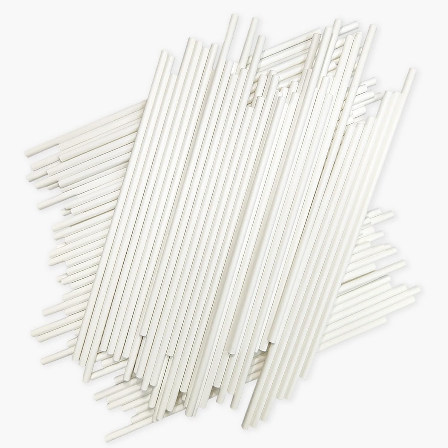 200 Count 6 INCH White Paper Lollipop and Cake Pop Sticks,Sucker Sticks ...