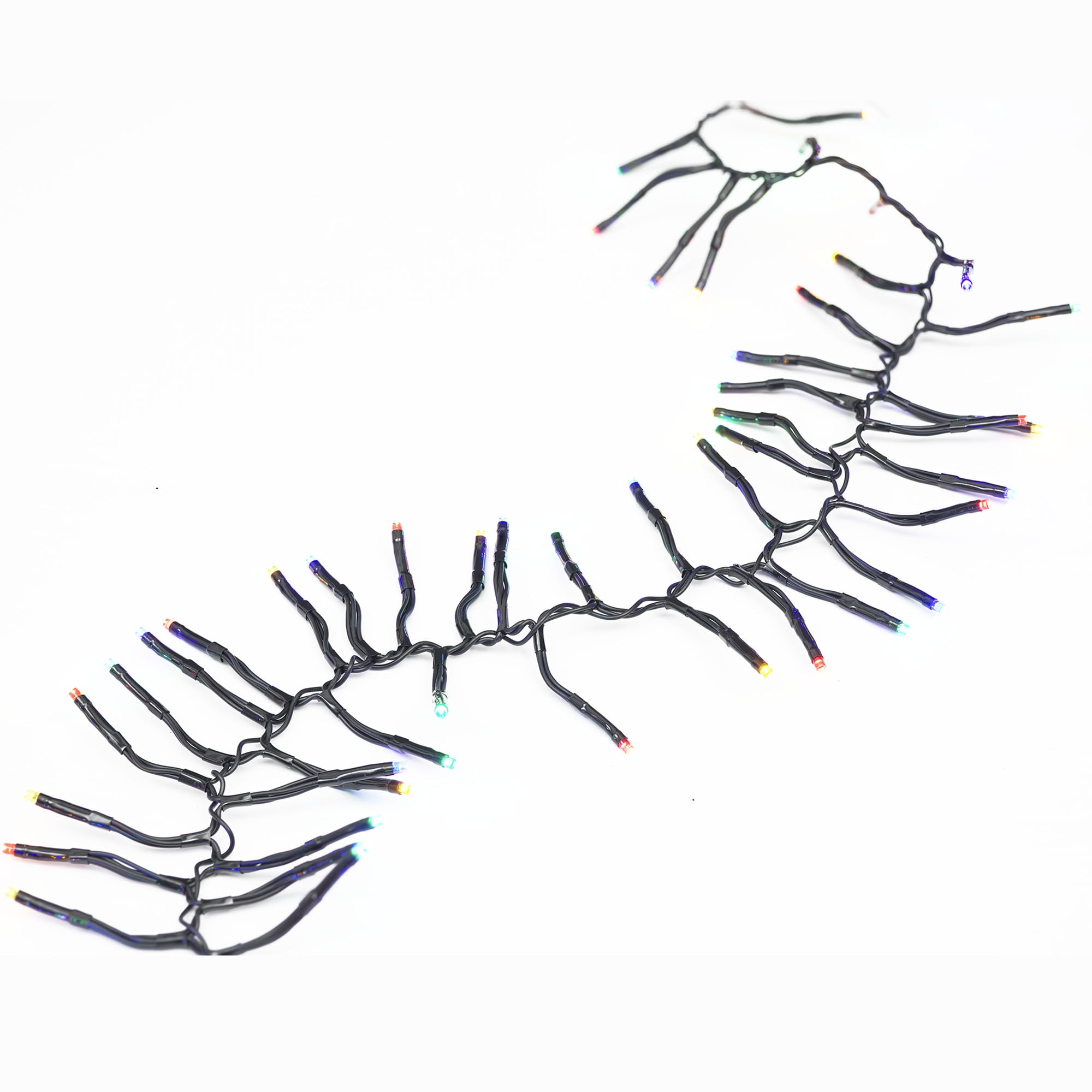 200-Count 8-Function Multicolor LED Micro Garland Christmas Lights on ...