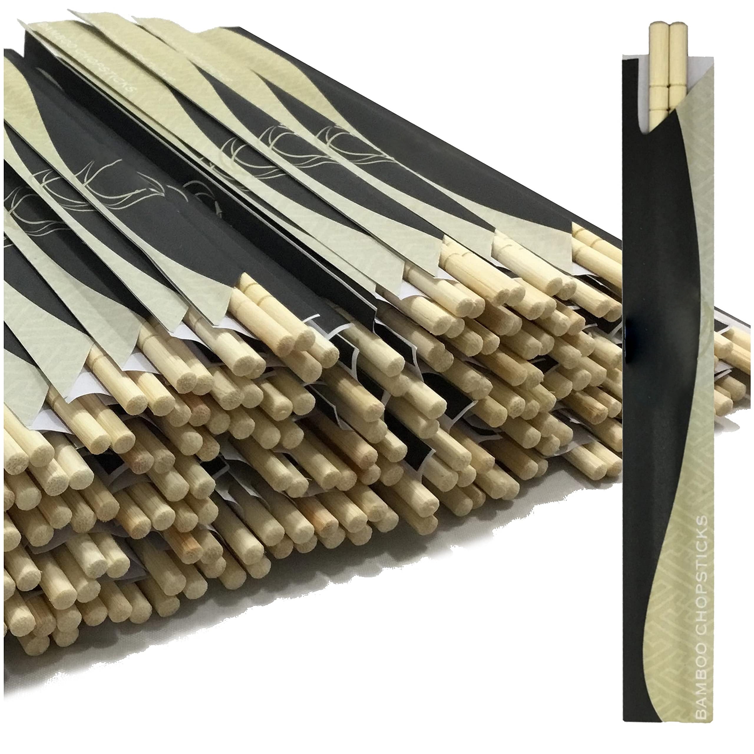 200 Count Bamboo Disposable Chopsticks for Sushi Noodles Asian Food ...