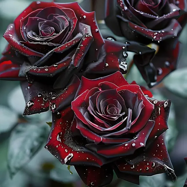 200 Count Black and Red Rose Flower Seeds for Outdoor Planting – GMO ...