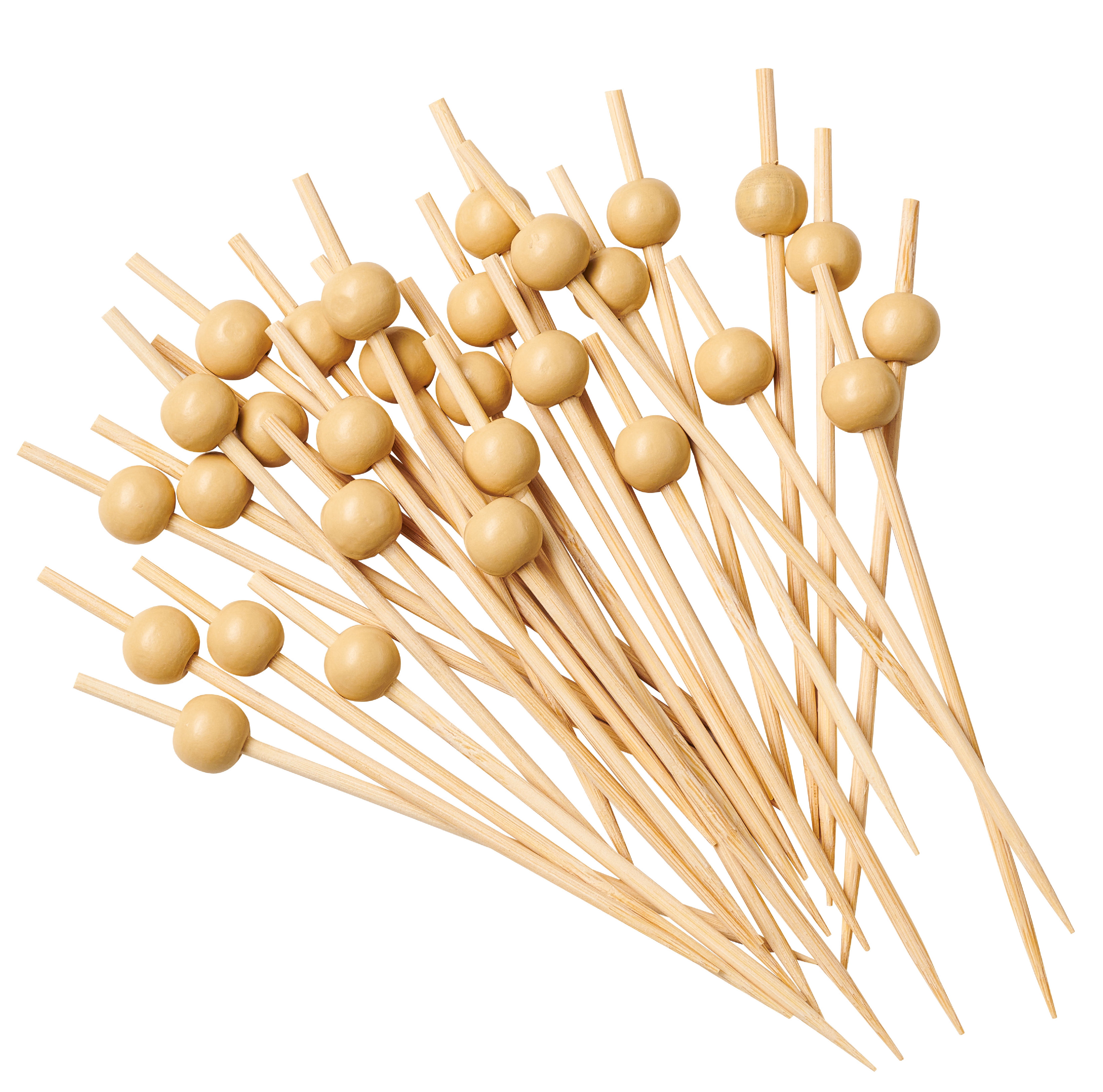 [200 Count] Cocktail Picks & Food Toothpicks - 4.7 Inch Wooden Pick ...