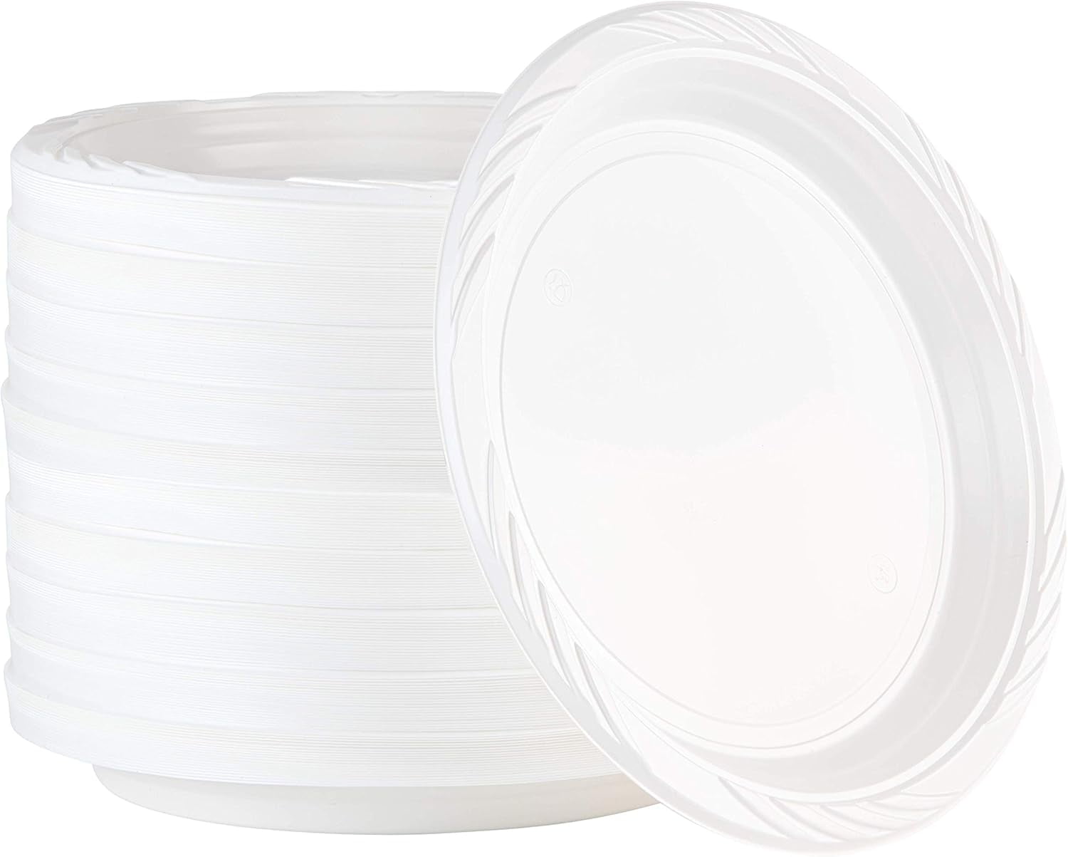 200 Count Disposable 6 Inch White Plastic Dessert Plates - Walmart.com