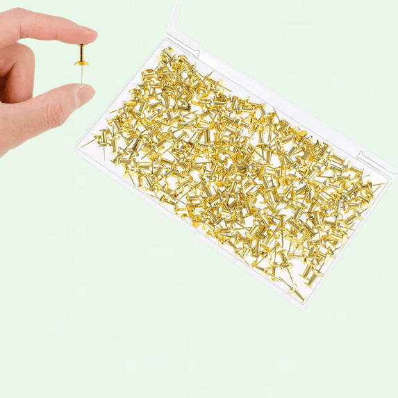 200 Count Gold Push Pins, Stylish Metallic Gold Thumb Tacks, Bulletin ...