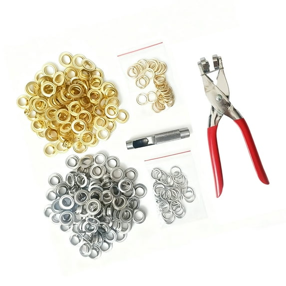 200 Count Metal Eyelet Kit 12mm Flared Design Including Installation ...