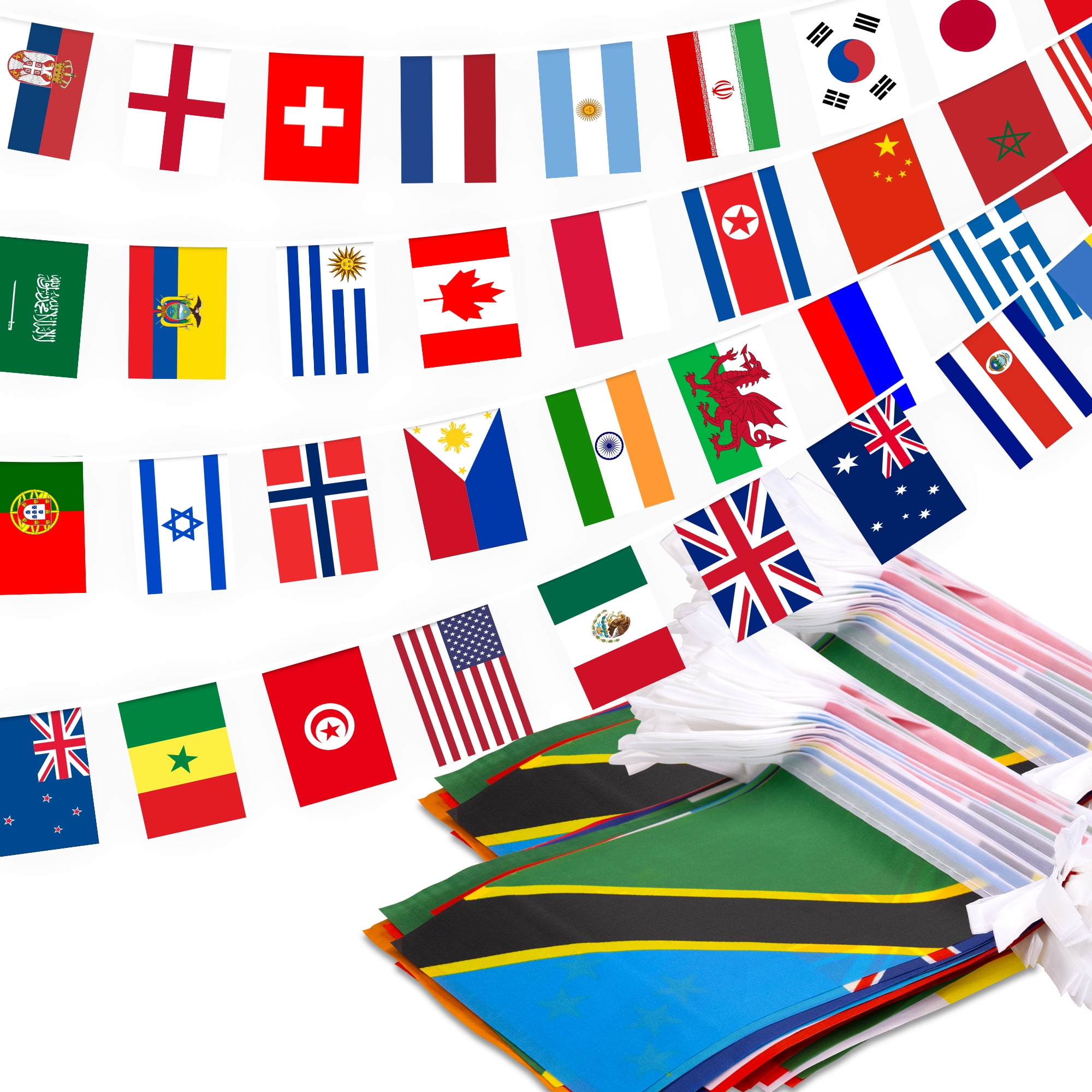 200 Countries String Flag 2 Pack, 184 ft International Flags Bunting ...
