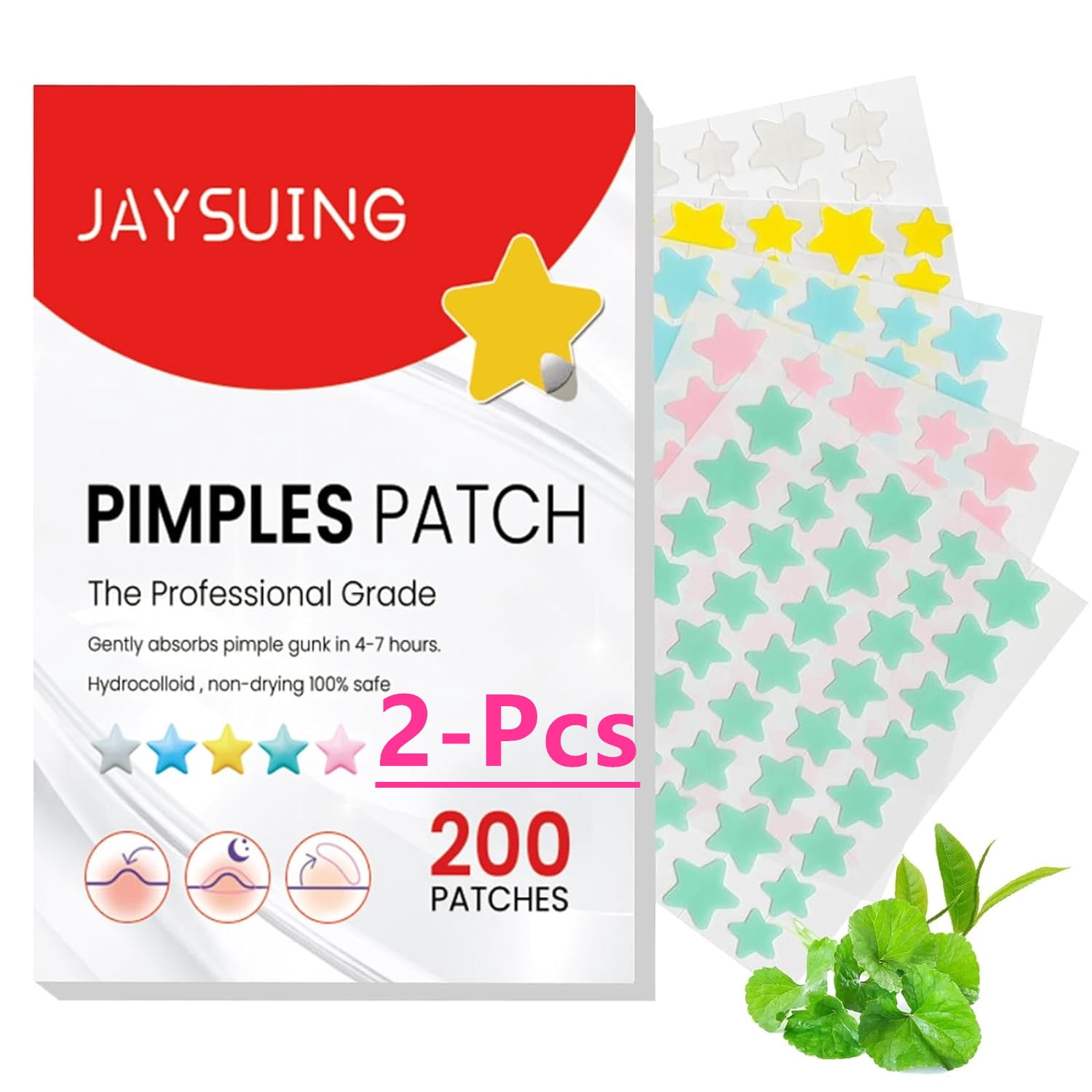 200 Counts Star Pimple Patches for Face, Hydrocolloid Star Acne Patches ...