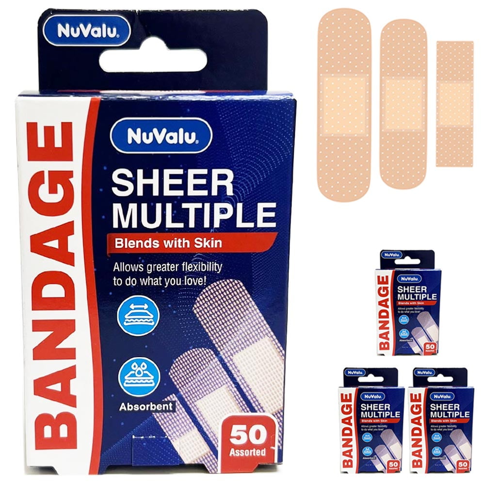 200 Ct Strip Adhesive Bandages Flexible Wound Sterile Pad Care Sheer ...