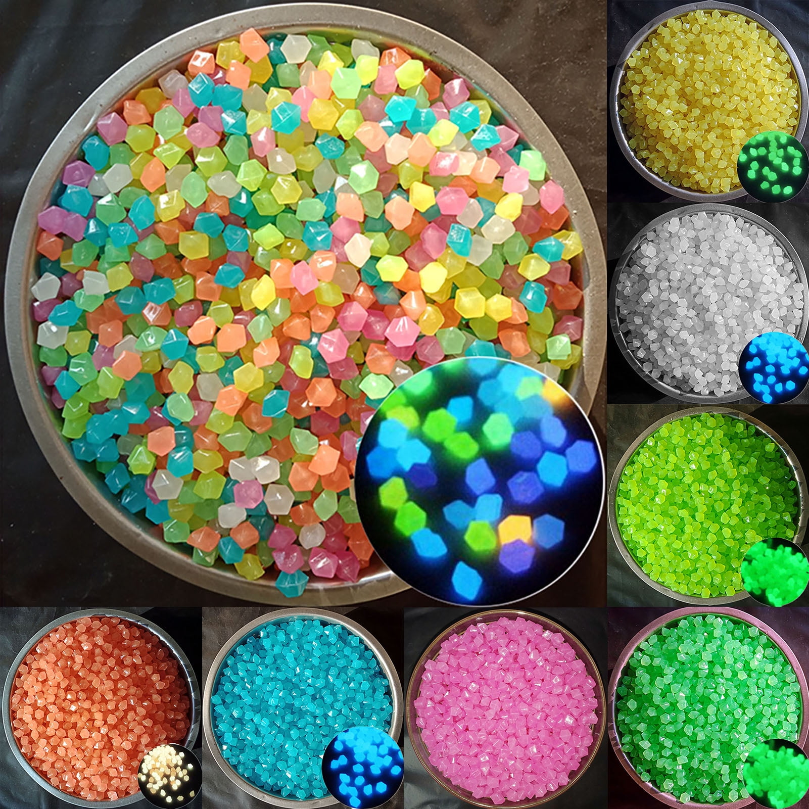 200 Durable Luminous Pebbles - Beautiful Artificial Stone Aquarium ...