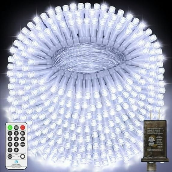 200 FT 500 LED Christmas Lights Outdoor Decorations Super Long Fairy ...