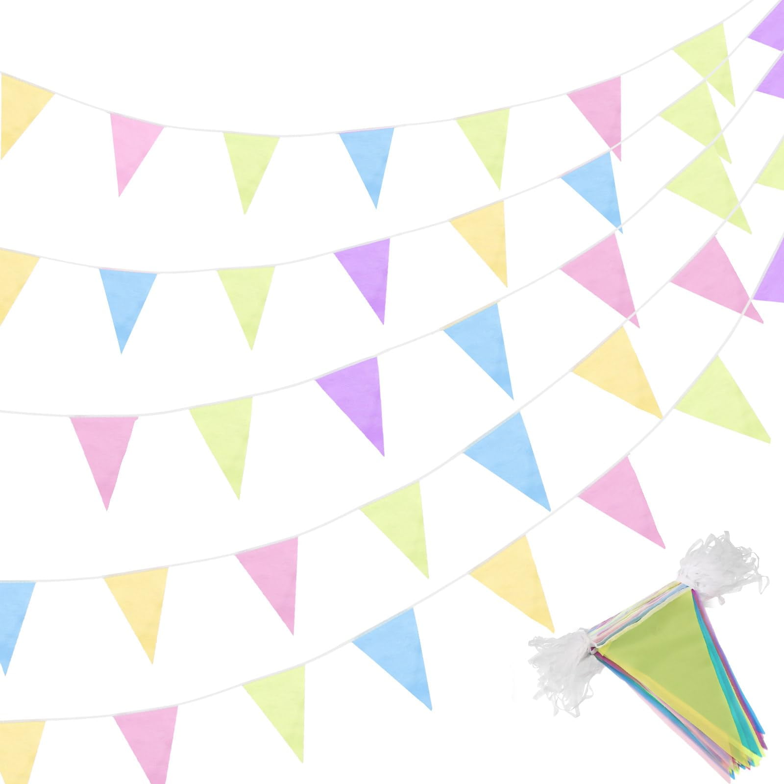 200 Feet Triangle Bunting Flags String, DIY Pennant Banner for Grand ...