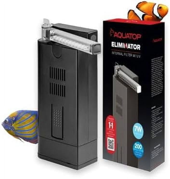 200 GPH Slim Internal Filter with 7W Light – for Crystal Clear Water ...