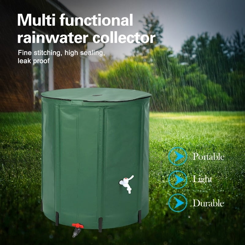 200 Gallon Foldable Rain Barrel, Large Rainwater Collection Bucket ...