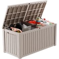 200 Gallon Large Deck Box,Resin Outdoor Storage Box with Lockable for ...