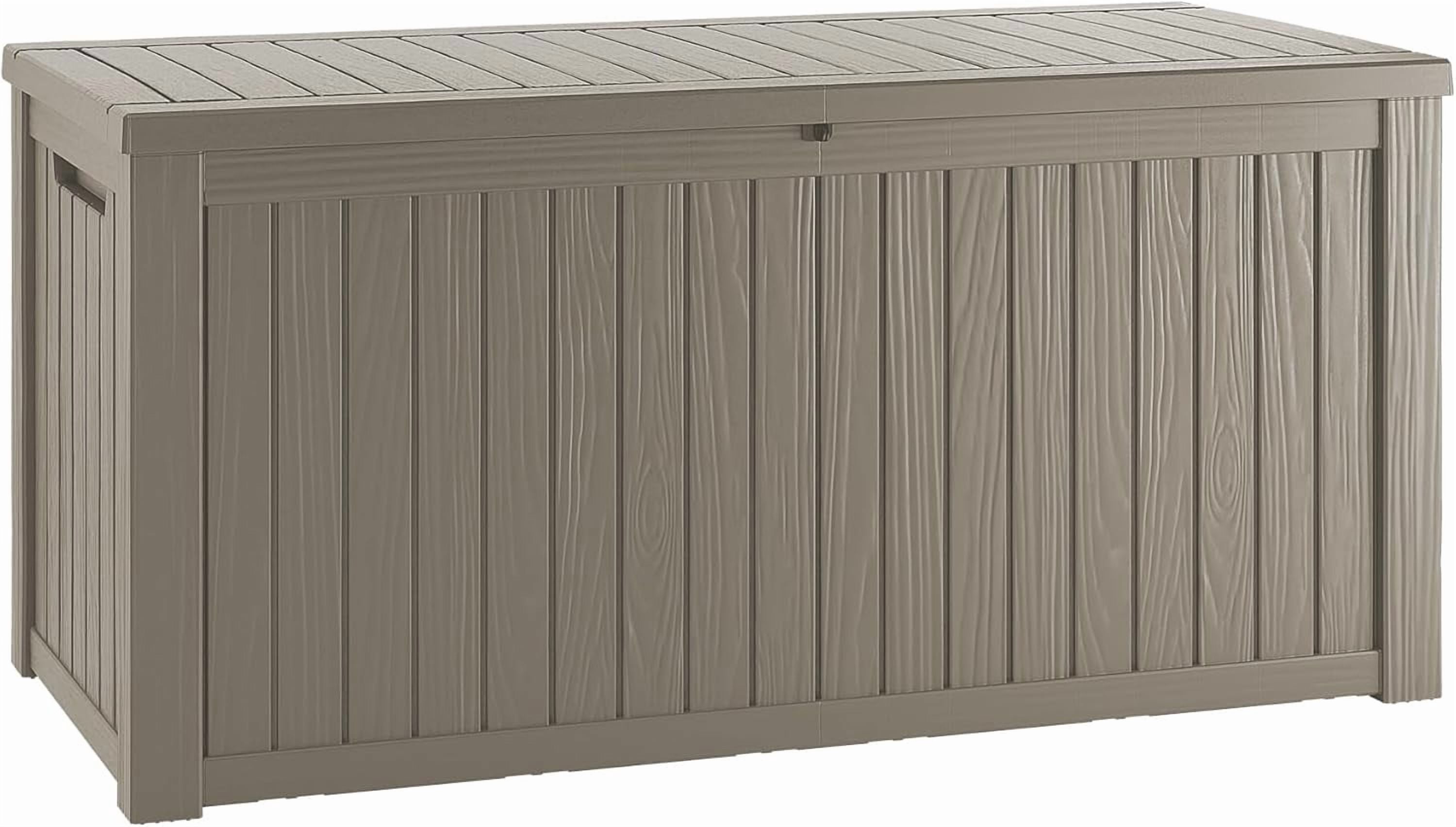 200 Gallon Lockable Resin , Waterproof UV-Resistant Outdoor Storage Box ...