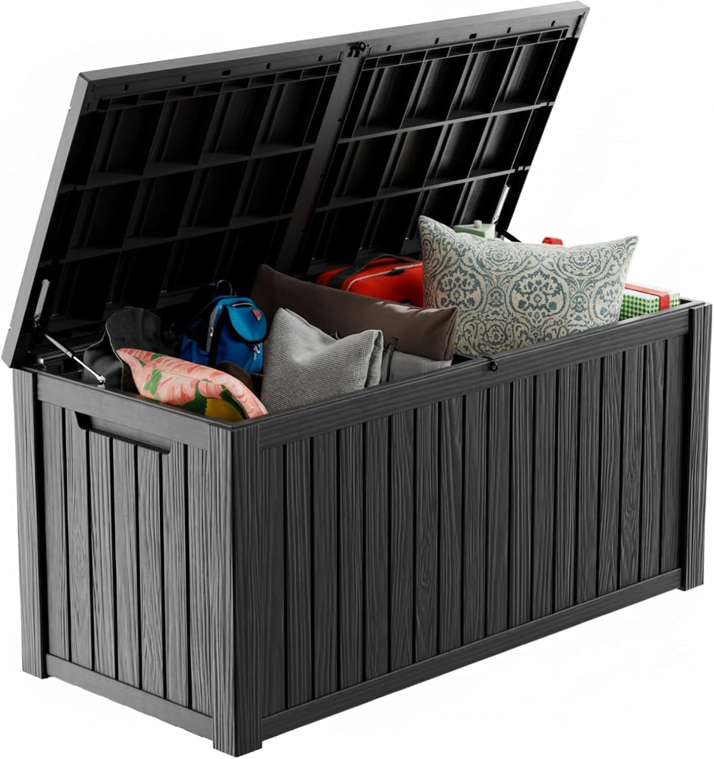 200 Gallon Waterproof Outdoor Storage Box,Resin Deck Box,Lockable ...