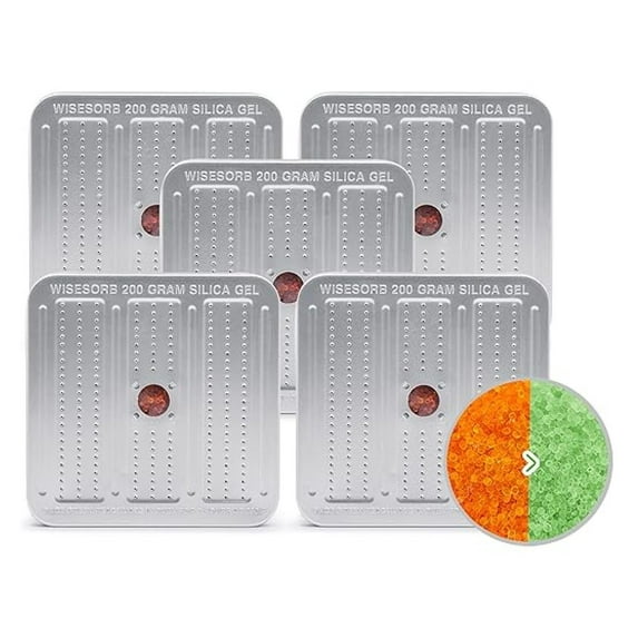 200 Gram 5 Pack Gun Safe , Reusable Silica Gel , Indicating Silica Gel ...