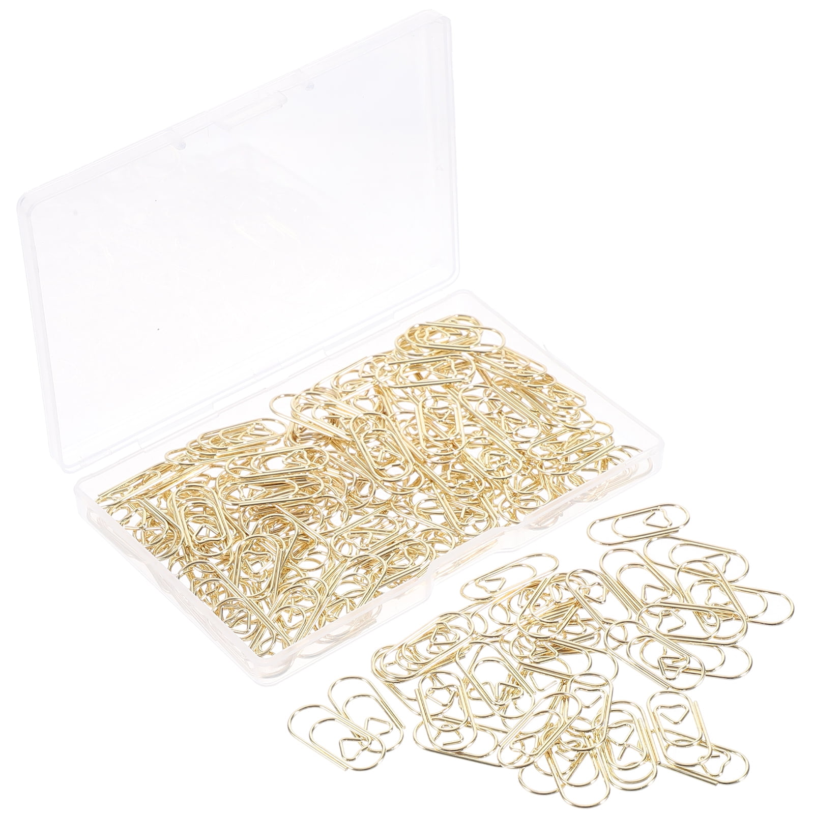 200 Heart Shaped Paper Clips Bookmarks Metal Clamps for Files & Photos ...