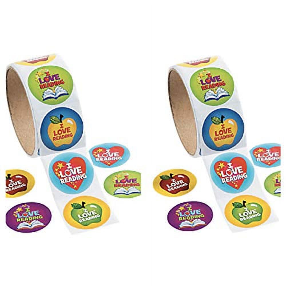 200 I Love Reading Stickers (2 Rolls of 100) Education Teacher ...