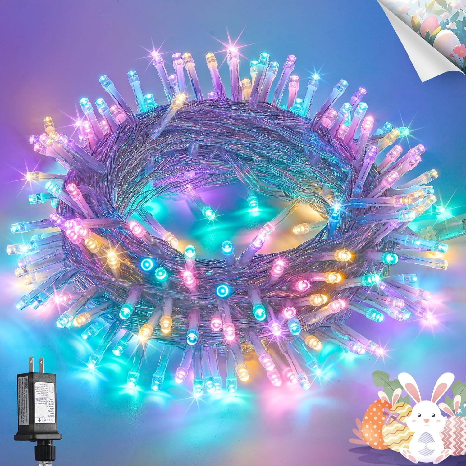 200 LED Easter Lights for Easter Decorations, 66 Ft Easter String ...
