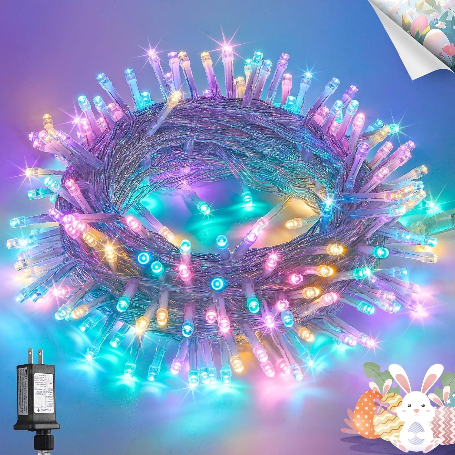 200 LED Easter Lights for Easter Decorations, 66 Ft Easter String ...