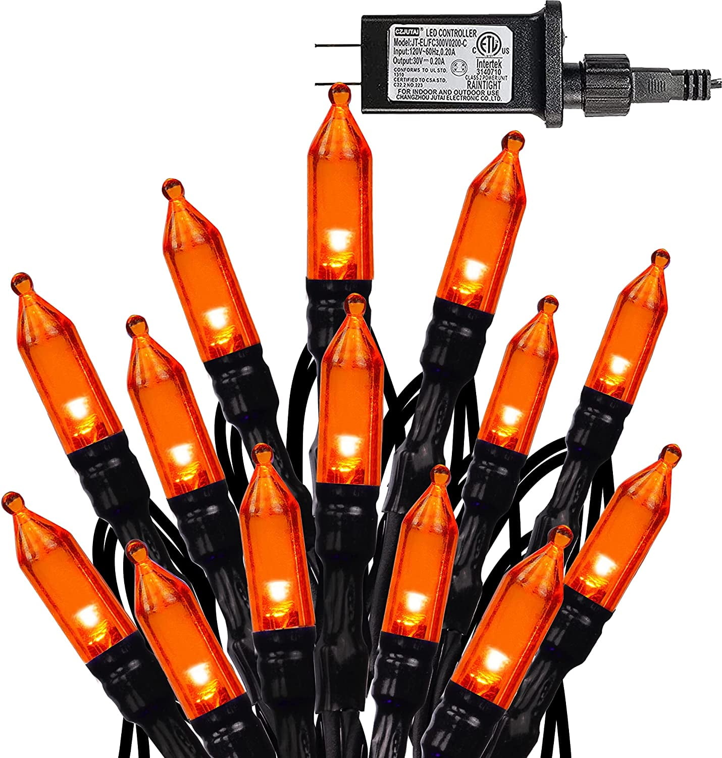 200 LED Halloween Mini String Lights, 65FT Light Up 8 Modes Christmas ...