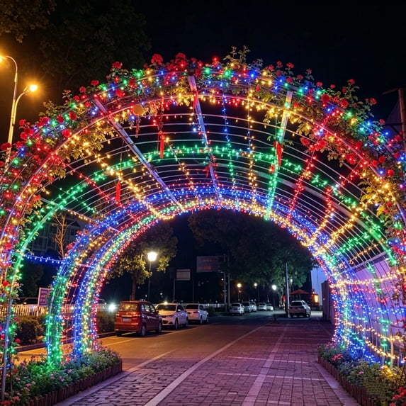 200 LED Outdoor String Lights Multicolor, Waterproof Fairy Lights for ...