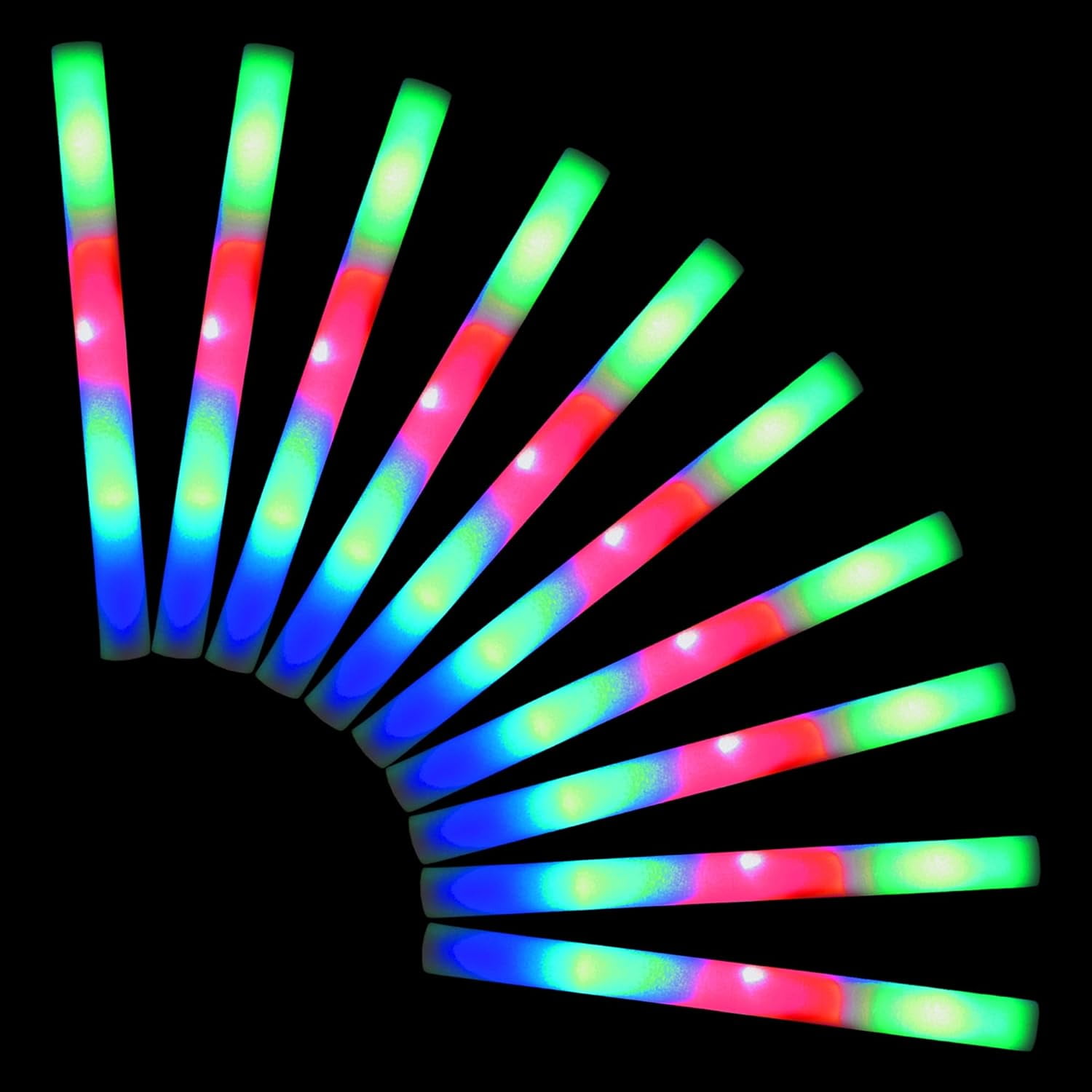 200 LED Party Foam Light Sticks Batons Wand for Wedding,Parties ...