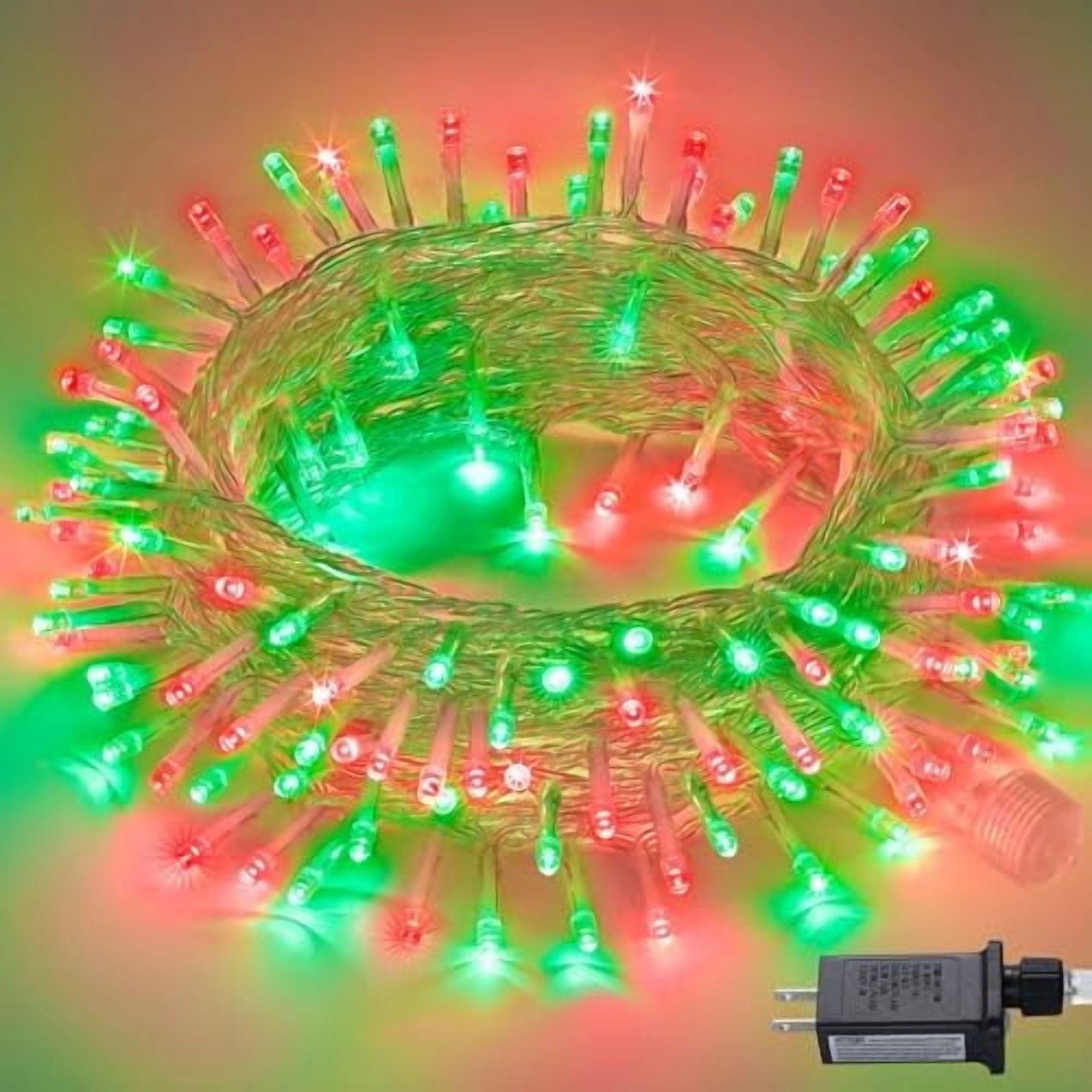 200 LED Red and Green Halloween Lights Outdoor, 66ft Christmas String ...
