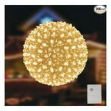 200 LED Twinkling Sphere - 8 Inch Warm White Holiday Lights - Indoor ...