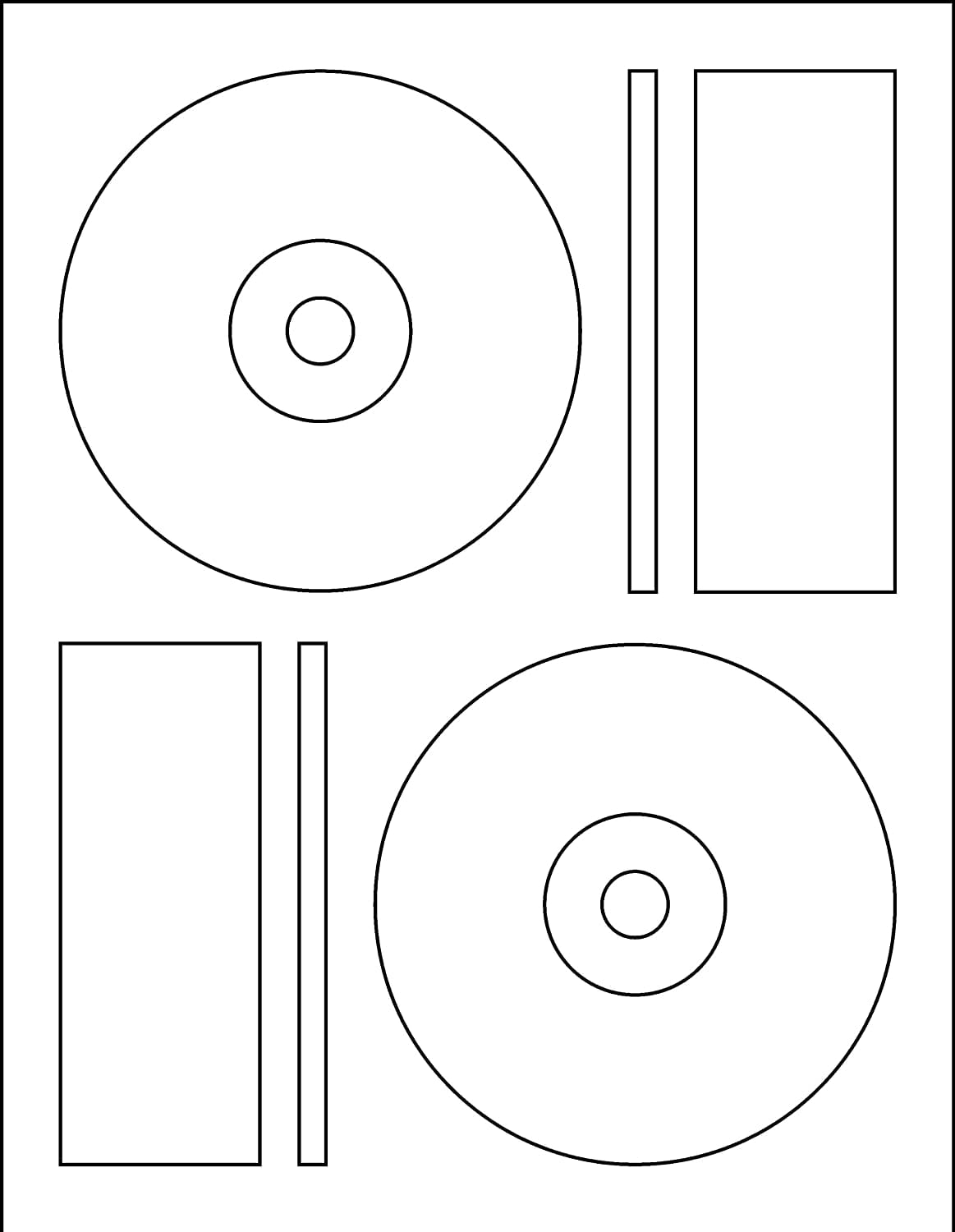 200 Label Outfitters Memorex Format CD - DVD Labels with Perforated ...
