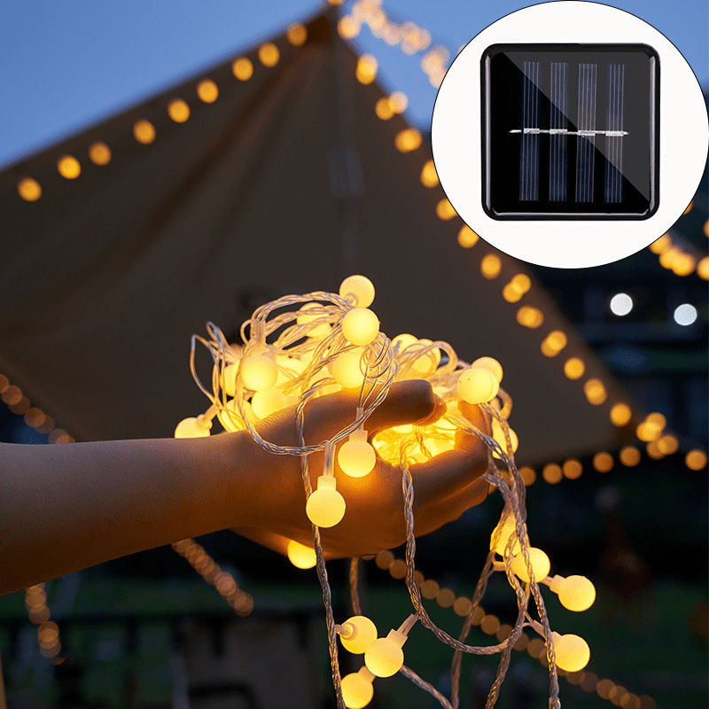 200 Led Solar Globe Ball String Lights Solar Fairy String Lights for ...