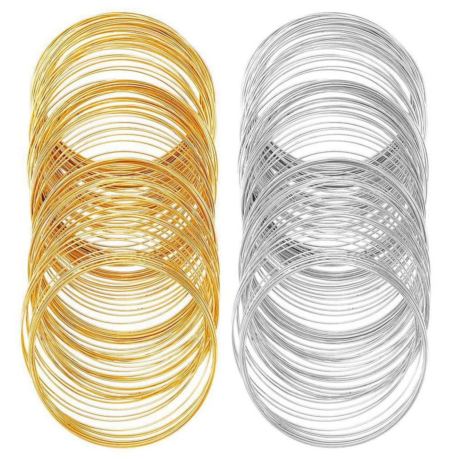 200 Loops Memory Wire Bracelet Bulk Jewelry Memory Wire Cuff Bangle ...