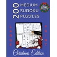200 Medium Sudoku Puzzles, LARGE Print, Christmas Edition ...