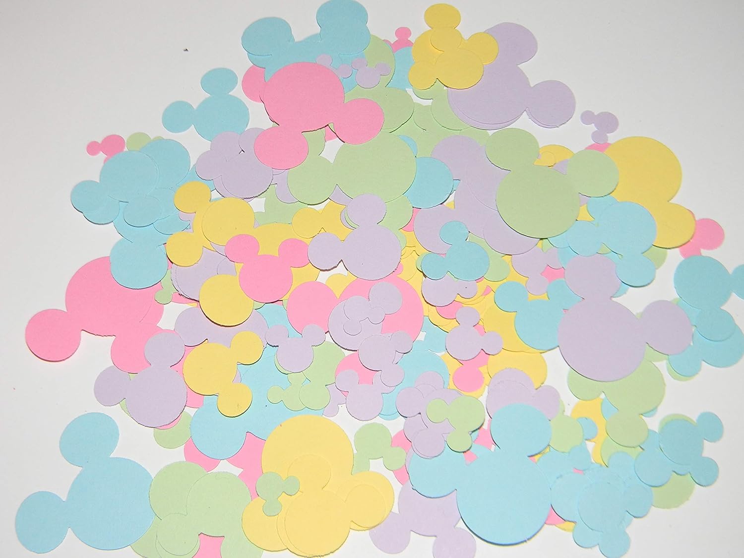 200 Minnie Mickey Mouse Inspired confetti - Pastel Colors - Birthday ...