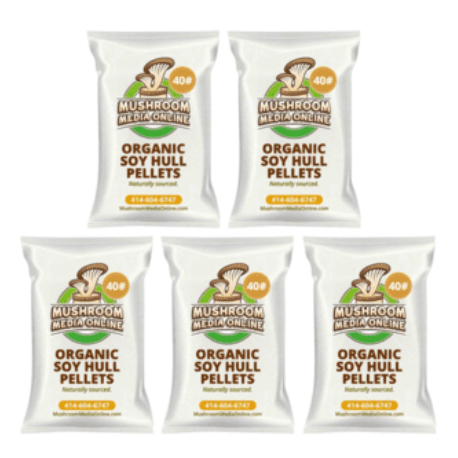 200# MushroomMediaOnline 100% Organic Soy Hull Mushroom Pellets ...