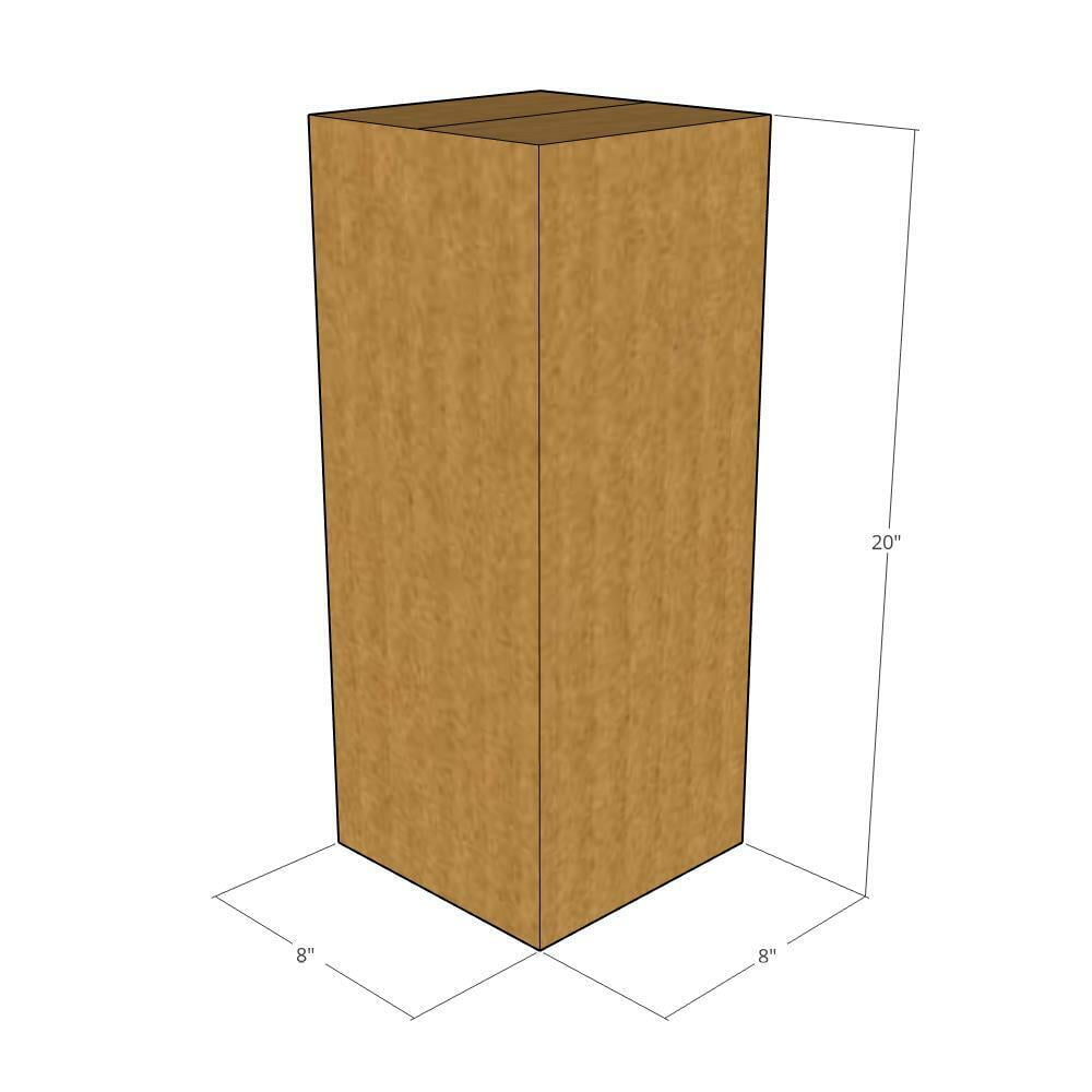 200 New Corrugated Boxes - 8x8x20 - 32 ECT - LxWxH - Walmart.com