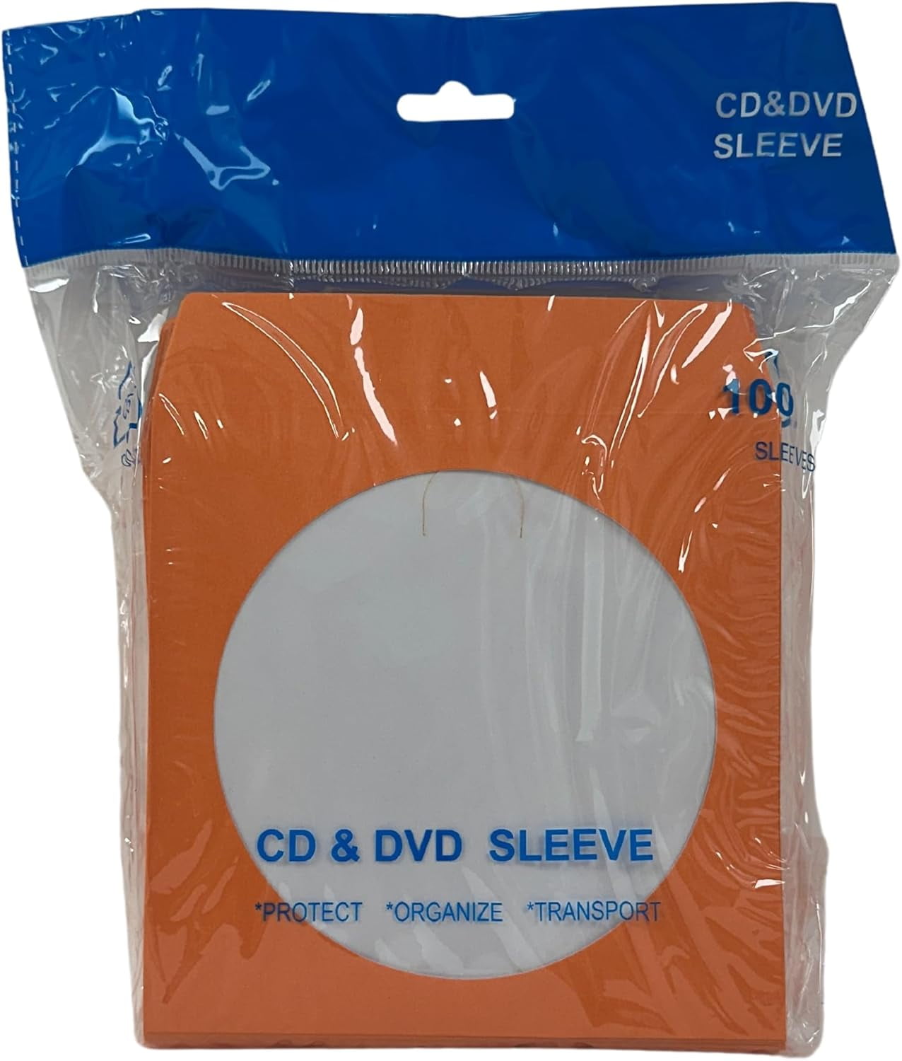 200 Orange Color Paper CD Sleeves with Window & Flap - Walmart.com