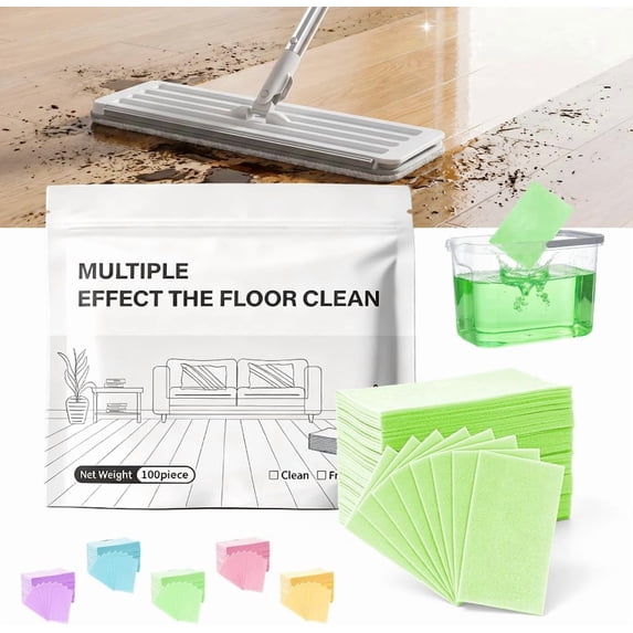 200 PC Floor Cleaning Sheets, Floor Cleaning Tablets, Multiple Effect ...
