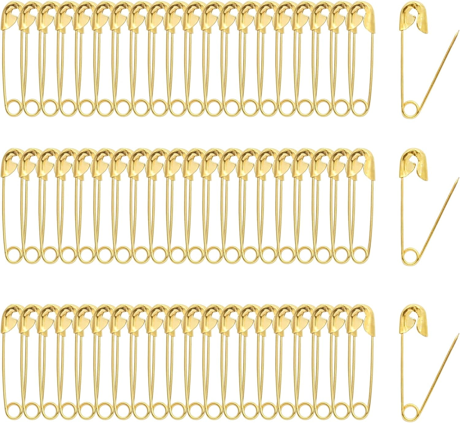 200 PCS 19mm / 3/4 Inch Safety Pins Gold Sewing Pins, Small Safety Pins ...