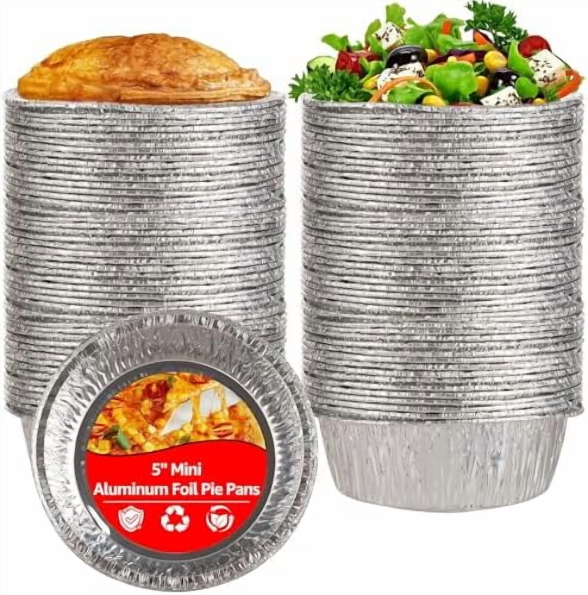 200 PCS 4 Inch Aluminum Foil Pie Pans Disposable Mini Pie Tins Pot Pie ...