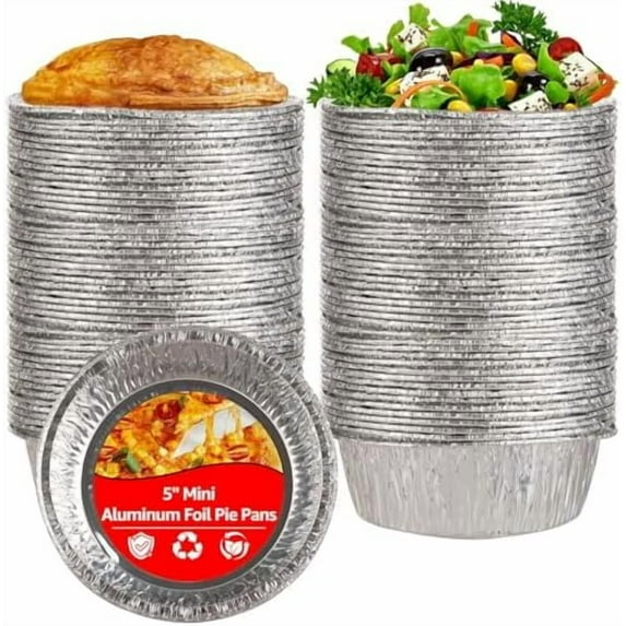 200 PCS 4 Inch Aluminum Foil Pie Pans Disposable Mini Pie Tins Pot Pie ...