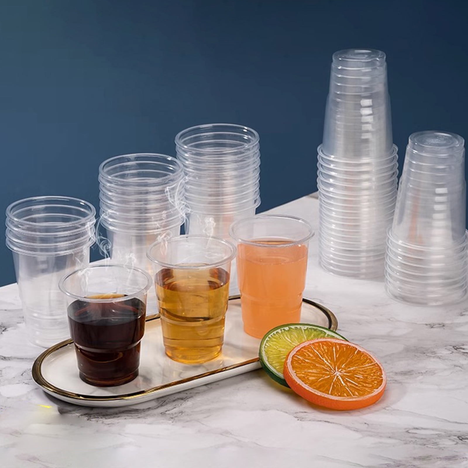 200 PCS 7oz Clear Plastic Cups - BPA-Free Disposable Cups for Parties ...