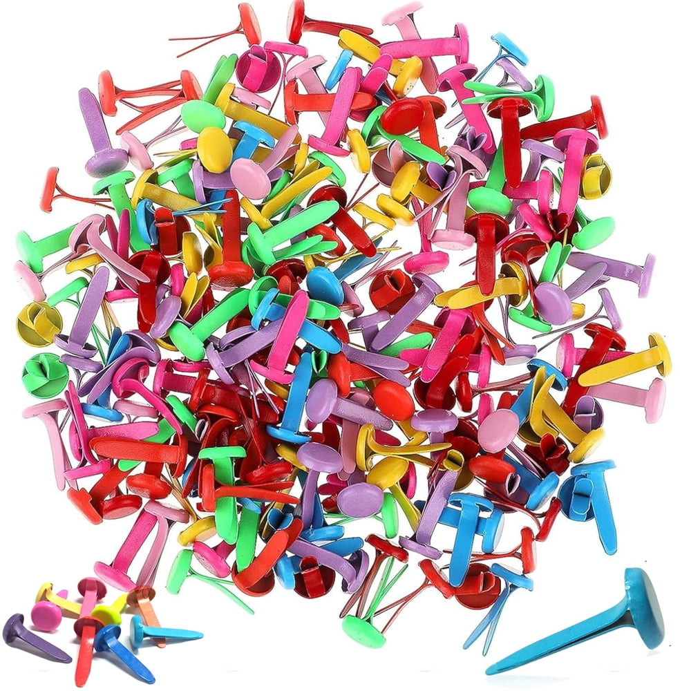 200 PCS Brass Paper Fasteners,Metal Brass Fasteners,Mini Brads,Craft ...