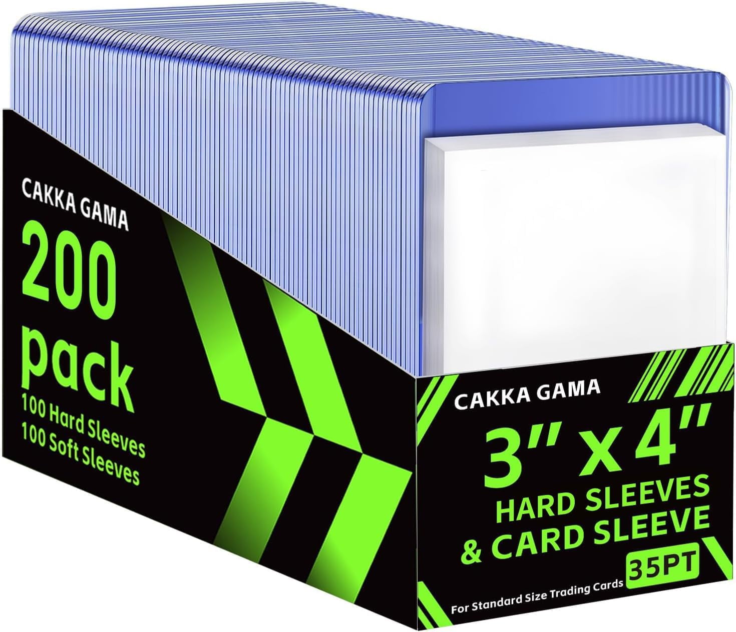 200 PCS Card Sleeves Hard Plastic, Premium Sports Baseball Trading Card ...